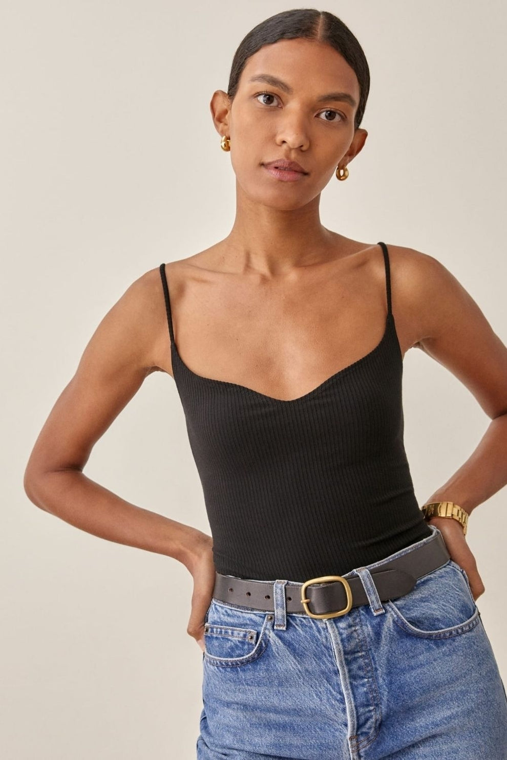 Basic Black Spaghetti Top – Styched Fashion