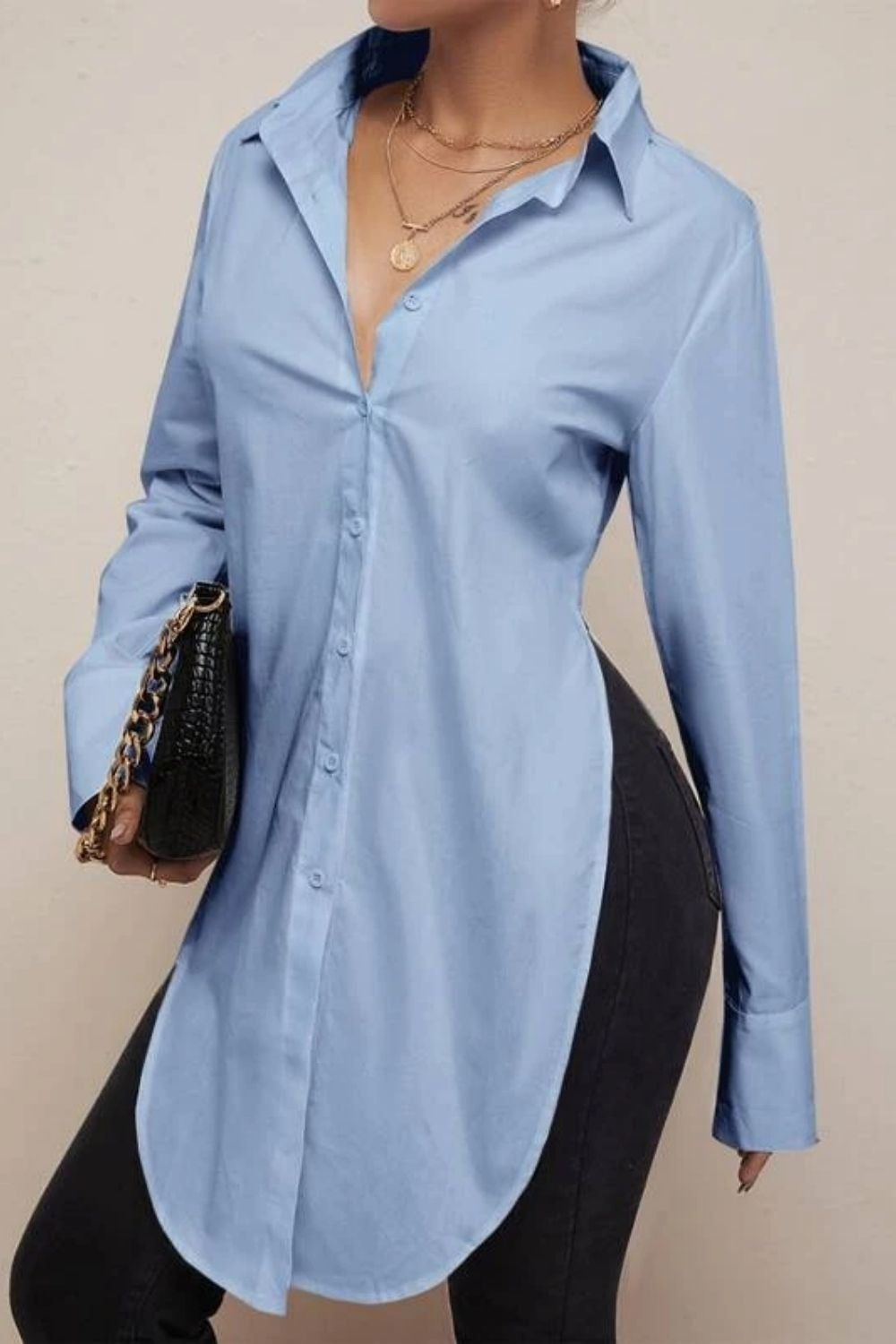 Circles Powder Blue Top – Styched Fashion