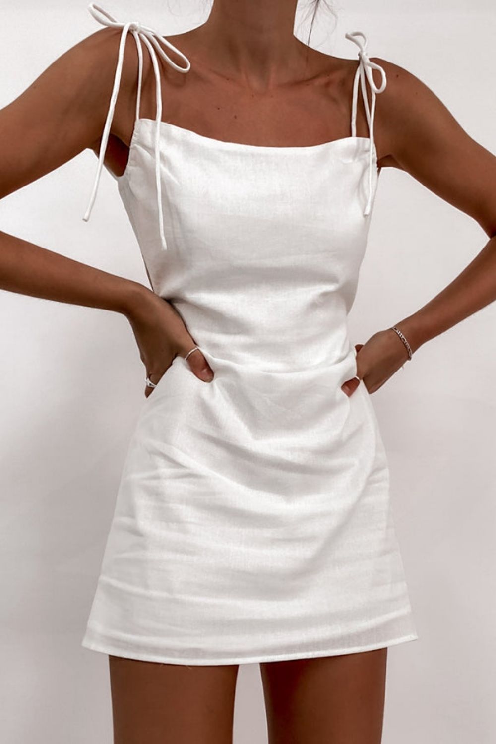 Anyways White Backless Dress – Styched Fashion