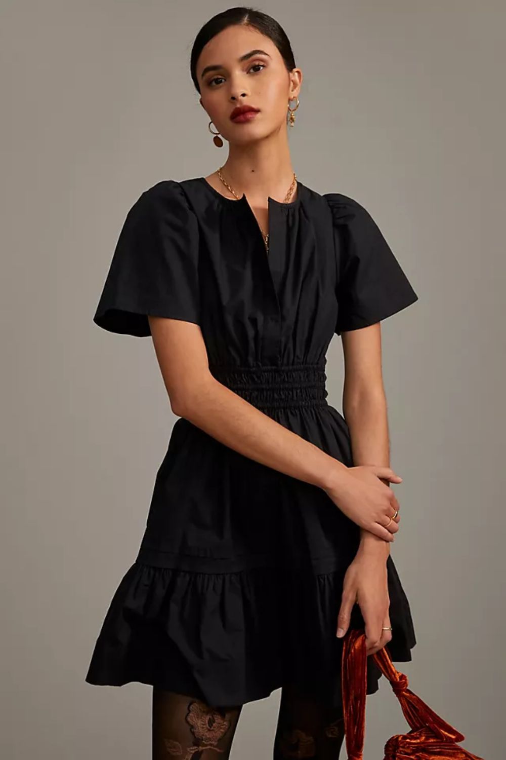 Black Woven Cute Summer Mini Dress – Styched Fashion